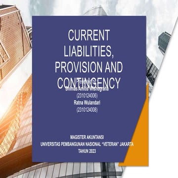 Kelompok 4_Current Liabilities,Provision and Contingency_1 | PPTX