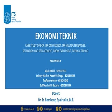 KELOMPOK 4 EKONOMI TEKNIK - ROR,IRR,BCR,RR,BEP,PAYBACK (1).pptx