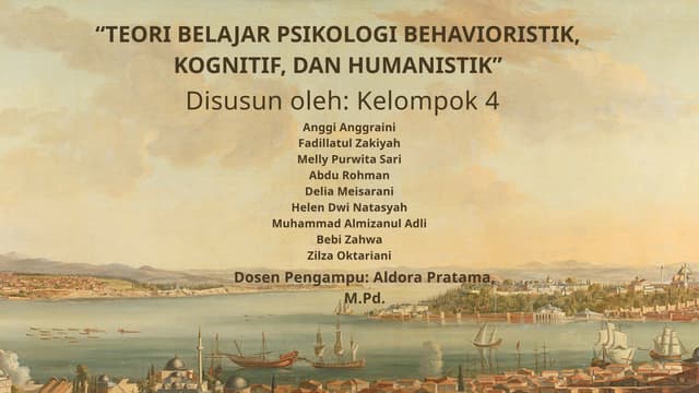TEORI BELAJAR BEHAVIORISTIK, HUMANISTIK DAN KOGNITIF | DOCX