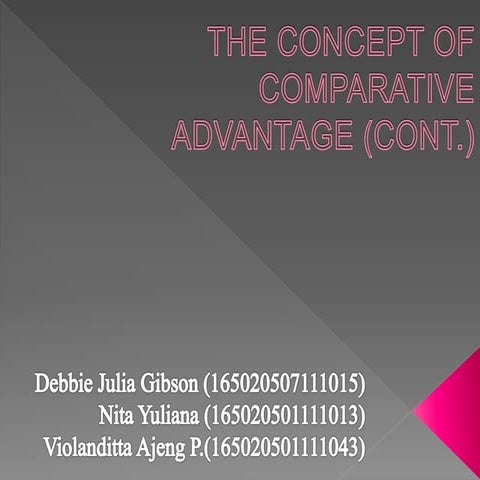 (Kelompok4) (the concept of comparative advantage continue) | PPT