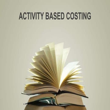 Activity Based Costing | PPT