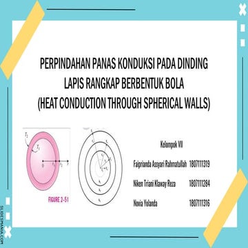 Perpindahan Panas Pada Dinding Lapis Bola - Operasi Perpindahan Kalor | PPT