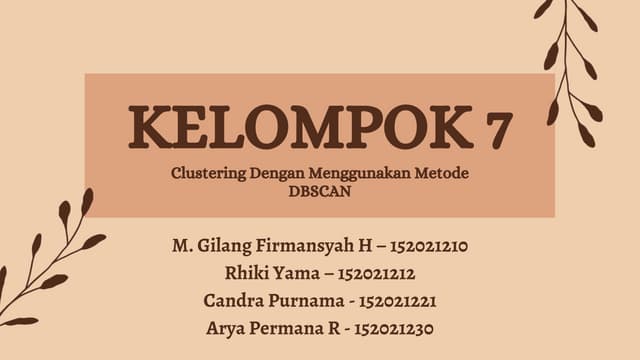 Kelompok 7 Clustering Data Mining And Retrieval Mode Ppt