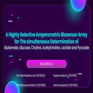 Kelompok 8 A Highly Selective Amperometric Biosensor Array For