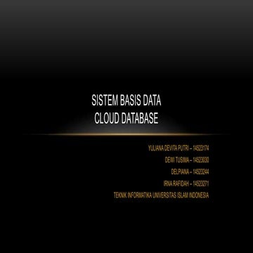 Kelompok 8 - Cloud Database | PPTX