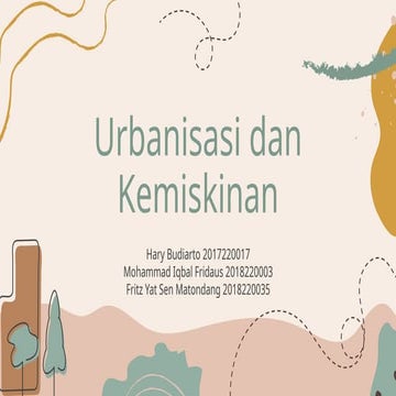 Kelompok 8 - Urbanisasi dan Kemiskinan.pptx