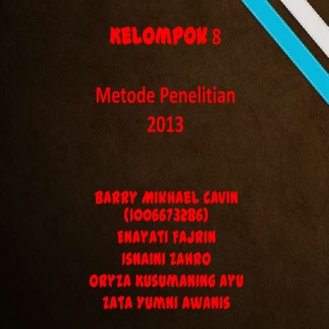 Kelompok 8 variabel | PPTX