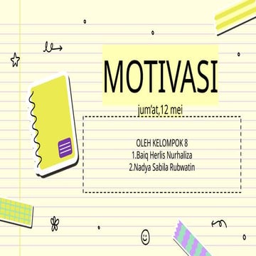 Kelompok 8 - Motivasi - Pengantar Psikologi | PPT