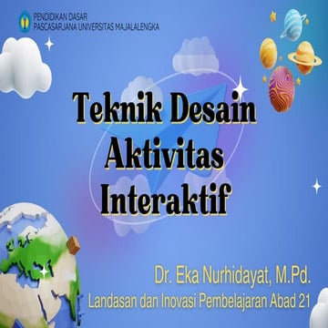 Teknik Desain Aktivitas Interaktif - Landasan dan Inovasi Pembelajaran ...