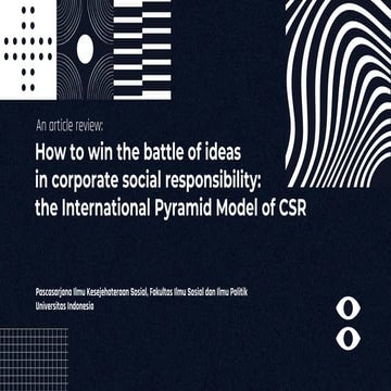 Article Review: How to win the battle of ideas win corporate social ...