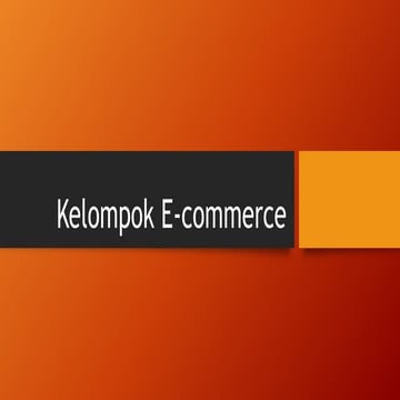 Kelompok e commerce | PDF
