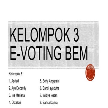 E-voting berbasis web revisi | PPTX