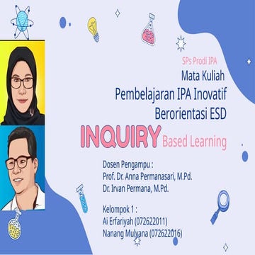 Tugas Kelompok 1. MODEL PEMBELAJARANQUIRY BASED LEARNING.pptx