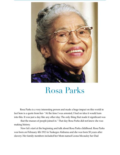 Rosa parks ppt | PPT