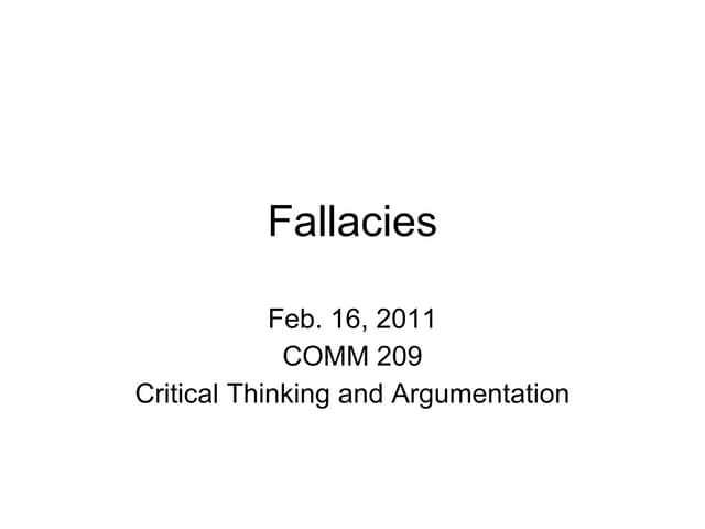 Logical fallacies powerpoint | PPT