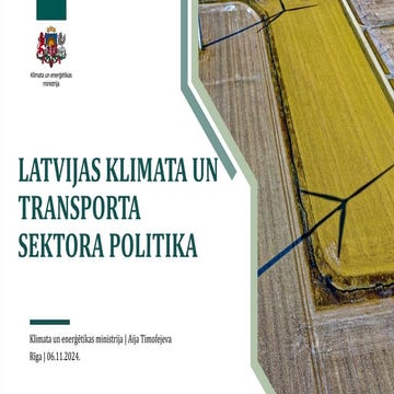 Latvijas klimata un transporta sektora politika | PDF