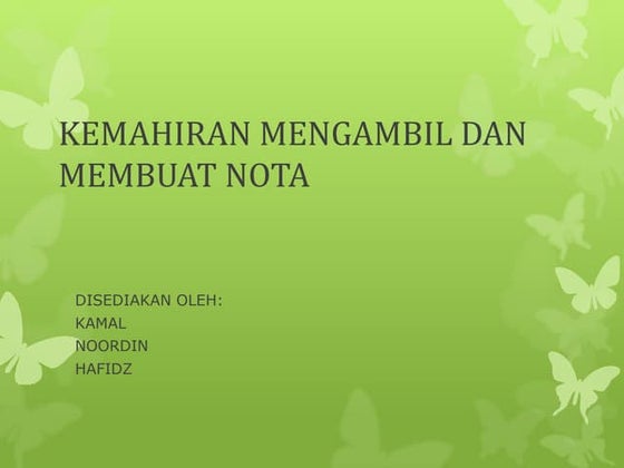 GKB - cara membuat nota | PPT