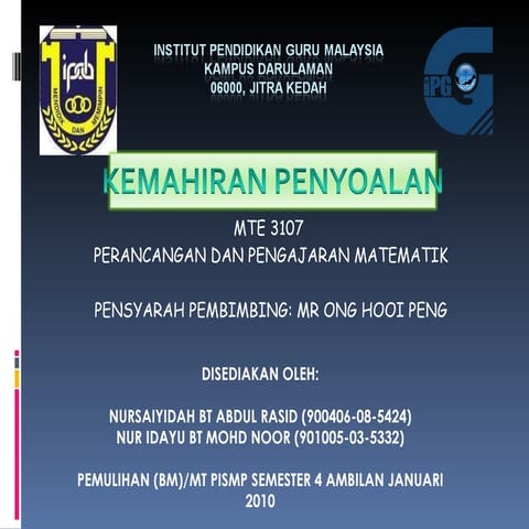 Kemahiran penyoalan | PPT