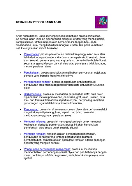 Kemahiran proses sains | PDF