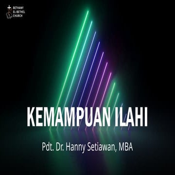 Power Point Kemampuan Ilahi oleh Pdt. Dr. Hanny Setiawan | PPT