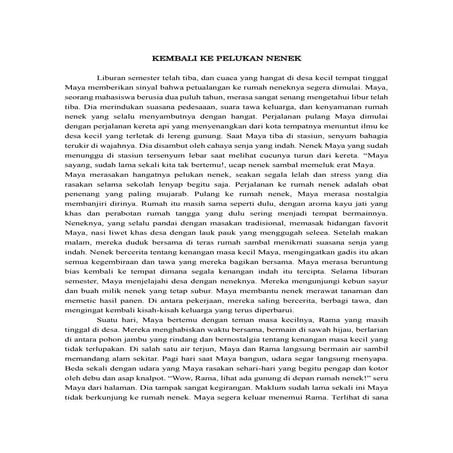 KEMBALI KE PELUKAN NENEK DI KAMPUNG HALAMAN | DOCX