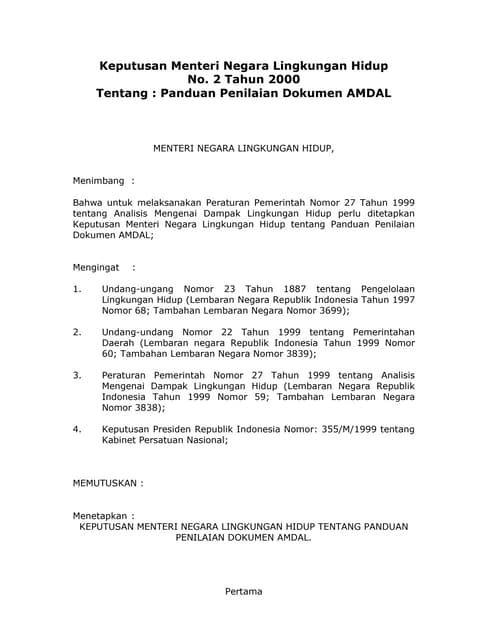Lampiran I PerMen LH No 16 Tahun 2012 Pedoman Penyusunan Kerangka Acuan ...