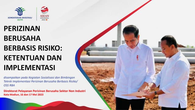 PAPARAN PERIZINAN MELALUI OSS RBA DAN PANDUAN PENDAFTARAN | PDF