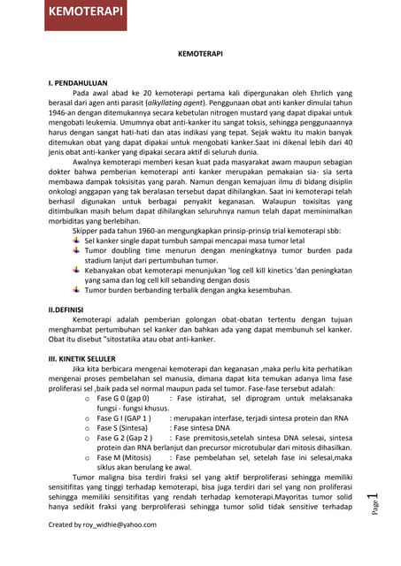 Kemoterapi | PPTX