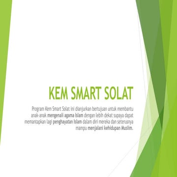 contoh proposal kem smat solat untuk program surau | PPT