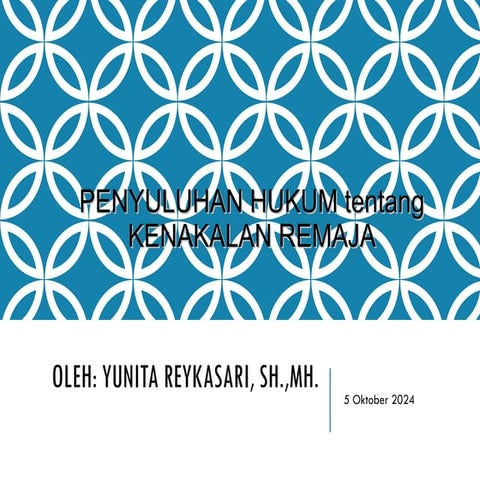 Kenakalan Remaja yang kian marak terjadi | PPT