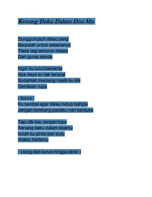 Latihan rekoder | DOCX | Music | Entertainment