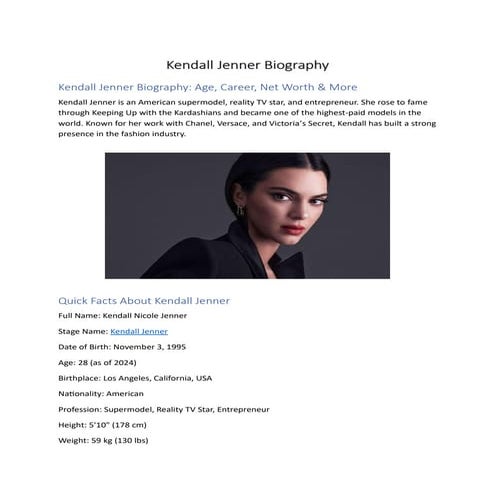 Kendall Jenner Biography The Celeb Post.pdf