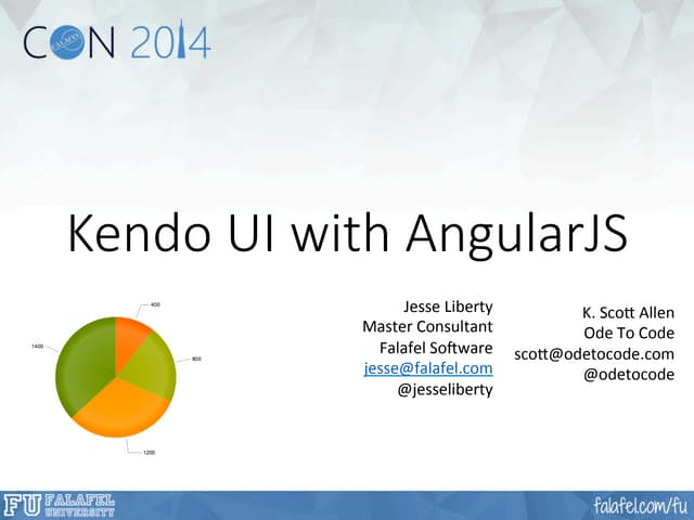 Angularjs And Kendo Ui Jesse Liberty Falafelcon 2014 Ppt