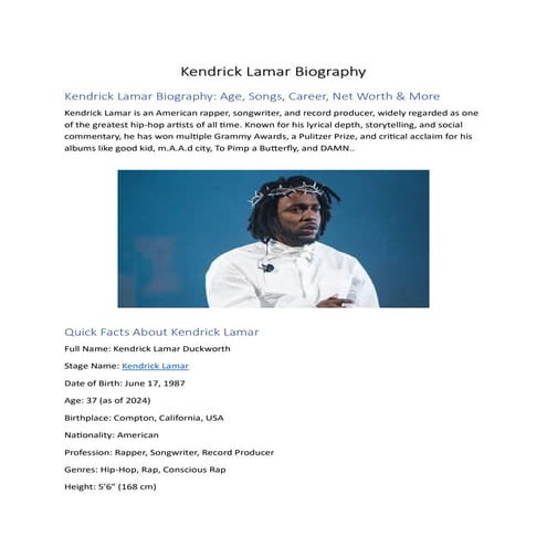 Kendrick Lamar Biography The Celeb Post.pdf