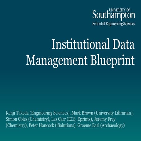 Institutional Data Management Blueprint | PPT
