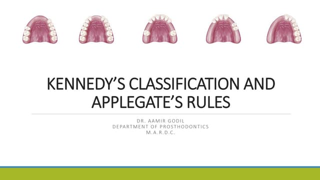 02. kennedy classification | PPTX
