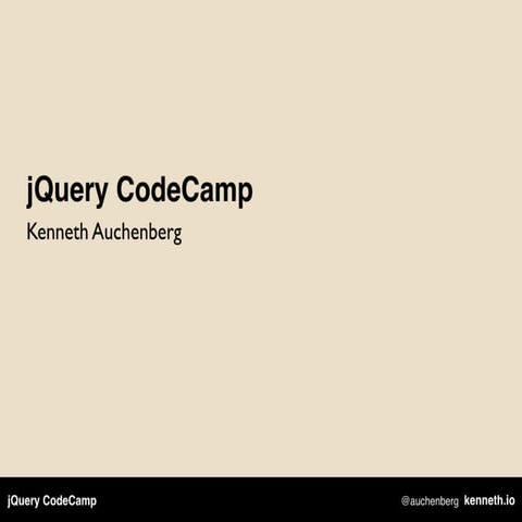 jQuery CodeCamp | PPT