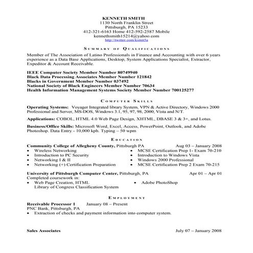 Kenneth Smith Resume1 | DOC
