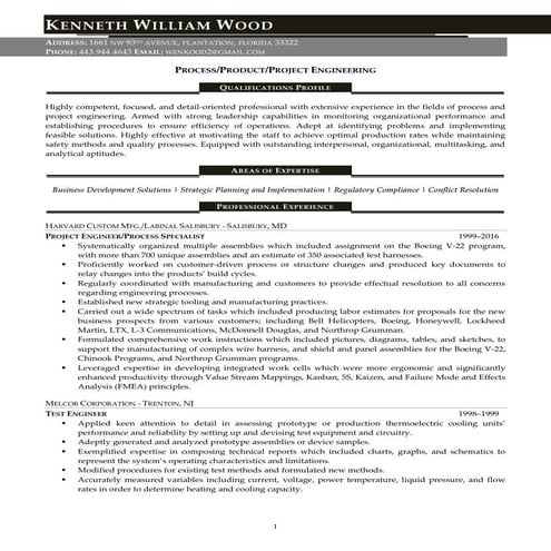 Kenneth wood resume | PDF