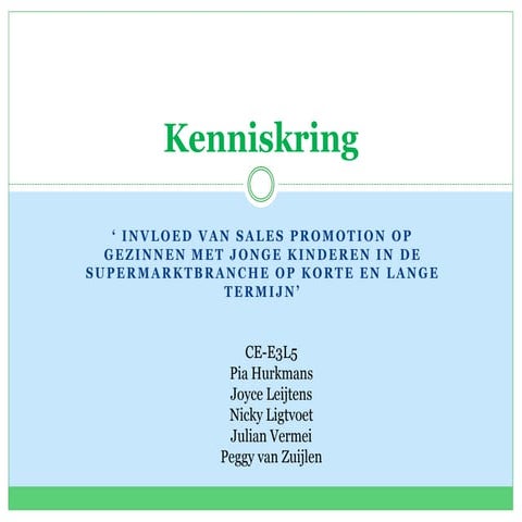 Kenniskring eindpresentatie CE-EL5 | PDF