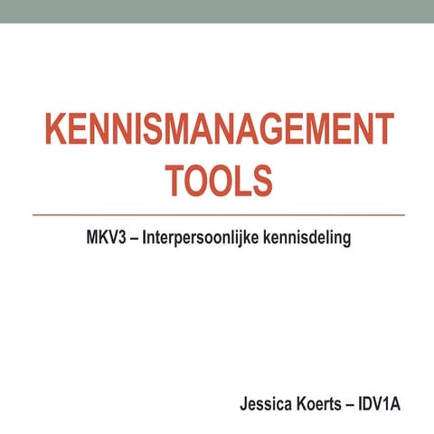 Kennismanagement tools | PPT