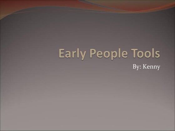 Tools used by early people | PDF
