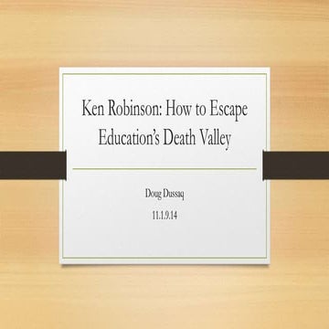 How to Escape Education's Death Valley | PPT