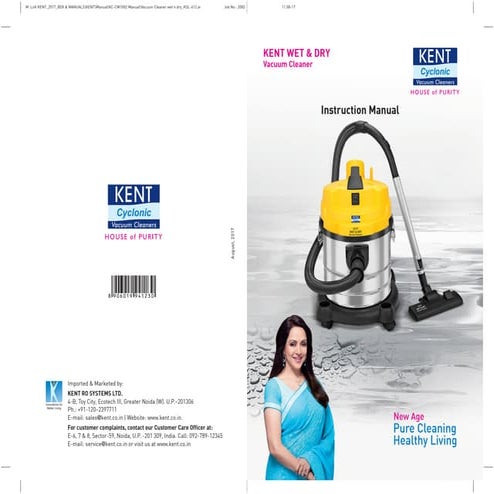 Kent wet dry vacuum cleaner-manual | PDF