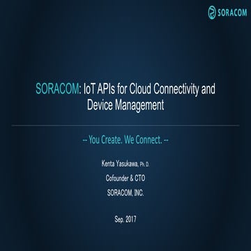 SORACOM SIM: new services and capabilities | PPTX