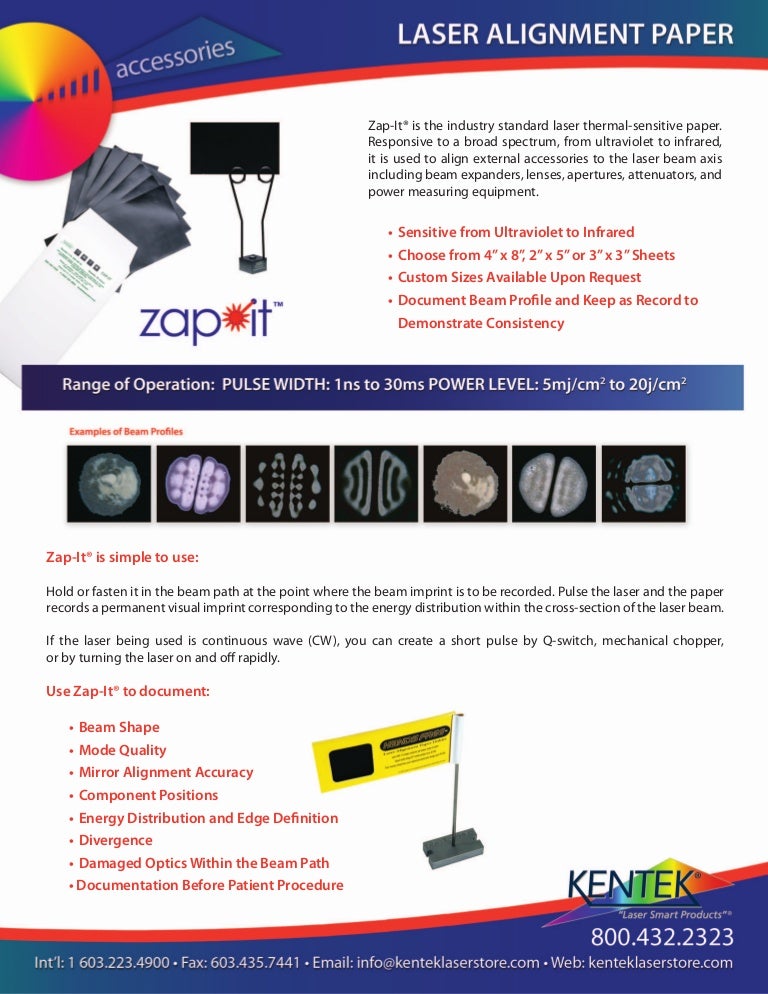 Zap-It® Laser Alignment Paper