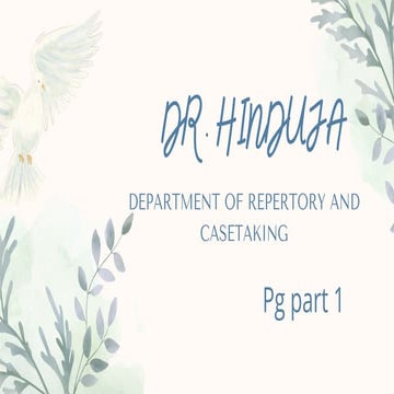 Dr. James Tyler Kent Evaluation of Symptoms. | PDF