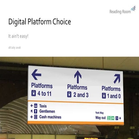 Digital Platform Choice - Jamie Griffiths, Kentico. | PPTX