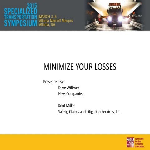 2015 STS - Minimize Your Losses | PPTX