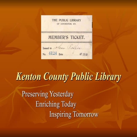 Kenton County Public Library History | PPT